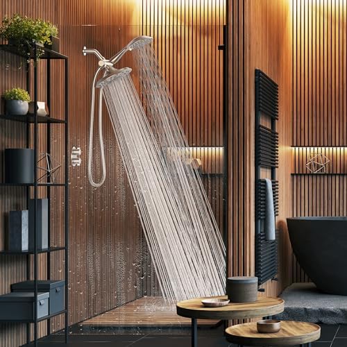 SparkPod Dual Shower Head - 8'' High Pressure 55-Mode Rain Shower Heads ...