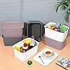 Amazon.com - AREYZIN Plastic Storage Baskets With Lids Set of 6 Lidded ...