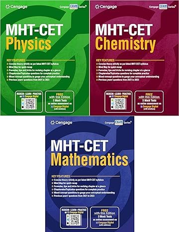 CENGAGE MHT CET Physics, Chemistry, Mathematics Combo PCM (Set of 3 ...