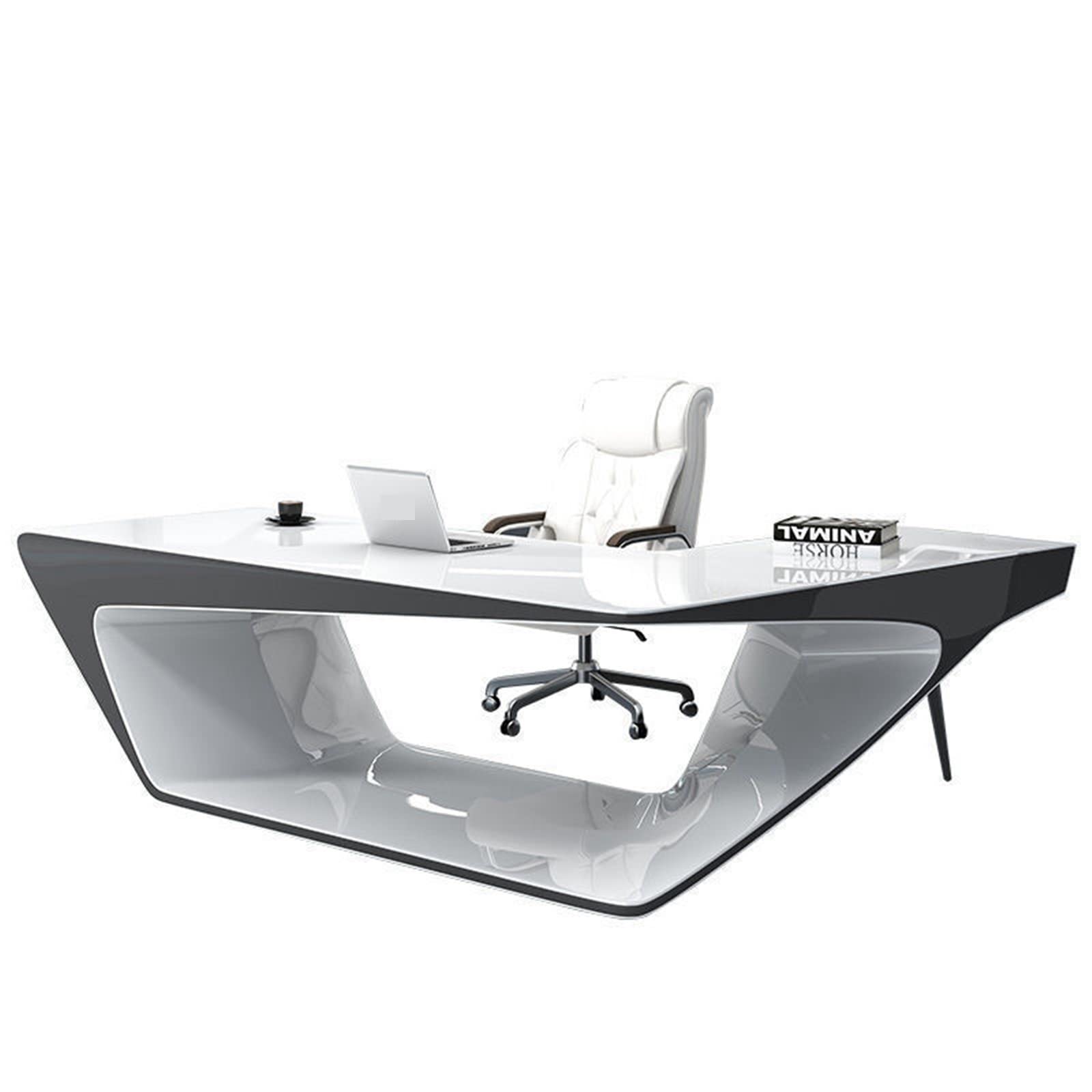 Amazon.com: TAPIVA Desk Computer Desks Office Desk Boss's Desk ...
