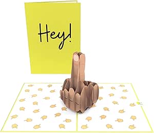 Amazon.com : KOKITS You Pop Up 3D Middle Finger Card,Handmade Greeting ...