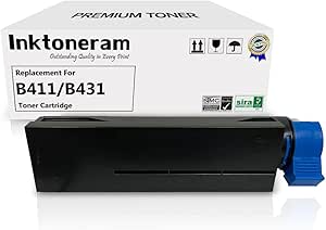 Amazon.com: Inktoneram Compatible Toner Cartridge Replacement for Okidata B411 B411 B431 ...