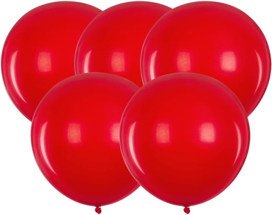Amazon.com: 18 inch Red Balloons,Red Big Balloons Quality Red Latex ...