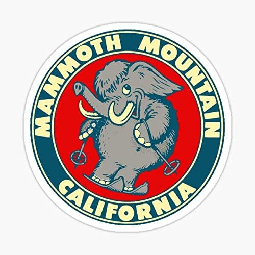 Amazon.com - Mammoth Mountain Decals Vintage Red Vinyl Skiing Sticker ...