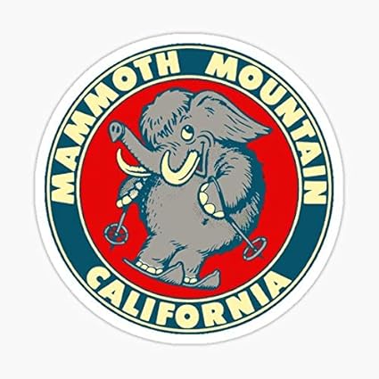 Amazon.com - Mammoth Mountain Decals Vintage Red Vinyl Skiing Sticker ...