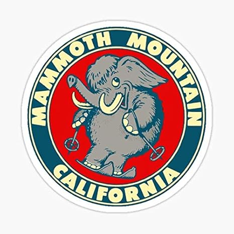 Amazon.com: Mammoth Mountain Decals Vintage Red Vinyl Skiing Sticker ...