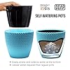 DOAP Decorative Planter Set, 5 Self Watering Pots with Inner Liner Pots ...