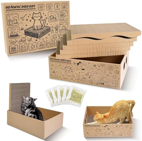 Amazon.com : HPAWHOMEPART Extra Large Cardboard Cat Scratcher, 12in1 ...