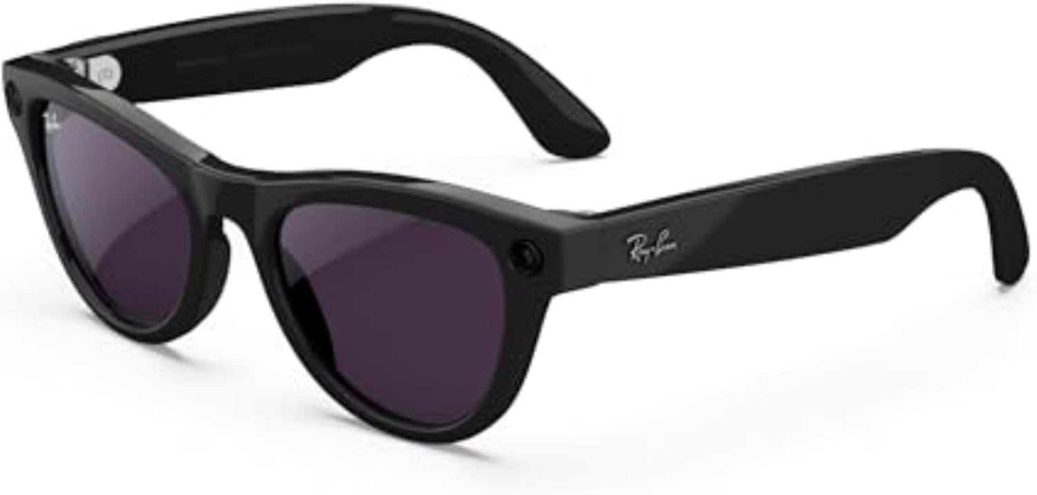 Ray-Ban Meta Glasses, Skyler - Shiny Black, Clear to Amethyst ...