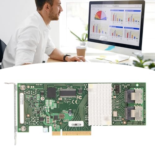 ASHATA PCIe SAS Controller 6Gbps - 2 SAS Ports, 10 RAID Levels Smart ...
