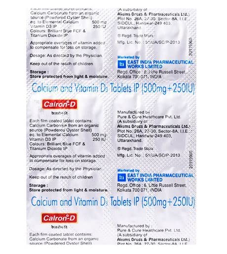 CALRON-D - Strip of 15 Tablets : Amazon.in: Health & Personal Care