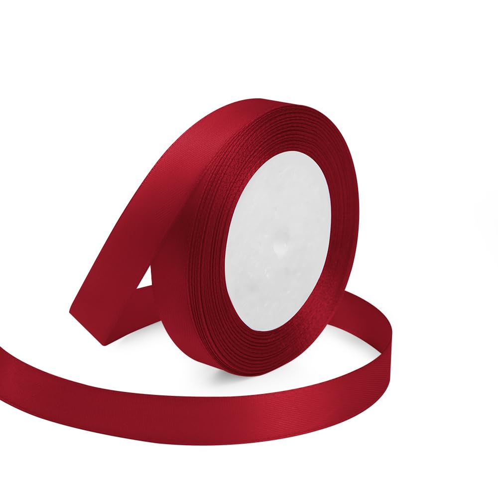 Amazon.com: Wine Red Ribbon 5/8 Inches x 25 Yards, Wine Red Satin ...