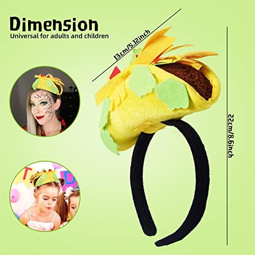 Amazon.com: Uderwarb Taco Headband Food Hat for Cinco De Mayo Fiesta ...