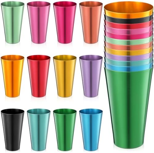 Amazon.com | Zhehao 12 Pcs Aluminum Tumblers Cup for Drink 18.6 oz ...
