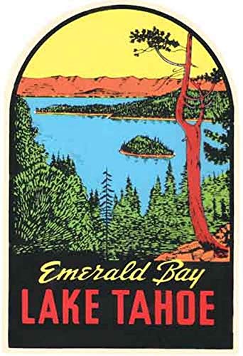 Amazon.com: Lake Tahoe Emerald Bay Vintage Decal Sticker Souvenir ...