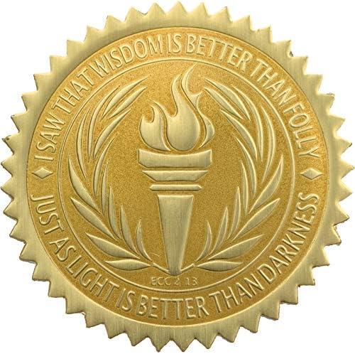 Amazon.com : 250 Pieces Gold Certificate Seals for Diploma Paper Gold ...