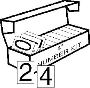 Amazon.com: GC Labels-OBC-kit, 4in Clear Vinyl Numbering Kit for Orange ...