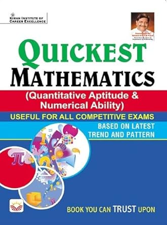 Text Book of Quickest Mathematics (Quantitative Aptitude and Numerical ...