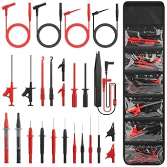 25PCS Multimeter Test Leads Kit, Upgraded Silicone Test Lead with Tool ...