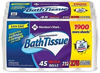 Amazon.com: Ultra Premium Bath Tissue, 2 ply (232 Sheets, 45 Rolls) (45 ...