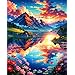 Amazon.com: Mountain Paint By Numbers Kit For Adults Beginner Nature ...