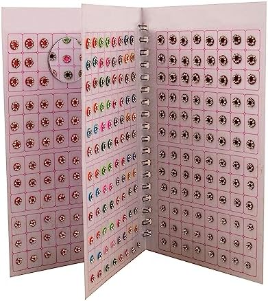 THANU'S CRAFT Multicolor Diamond Bindi Forehead Pottu Sticker kumkum ...
