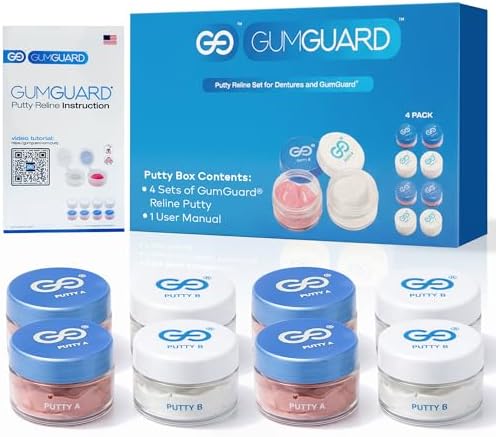 Amazon.com: GumGuard Denture Putty Pack Reline Set (Pack of 4) – Fast ...