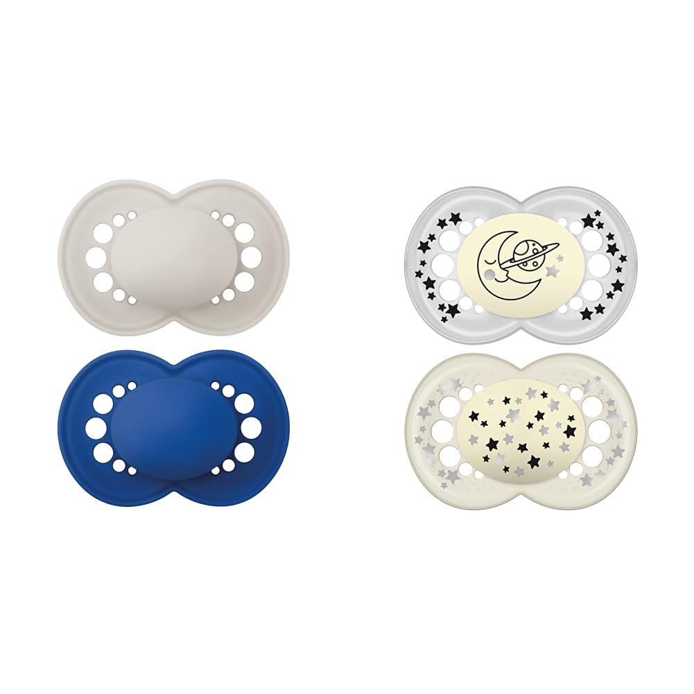 Amazon.com : MAM Original Matte Baby Pacifier 2 Count, Night Pacifiers ...