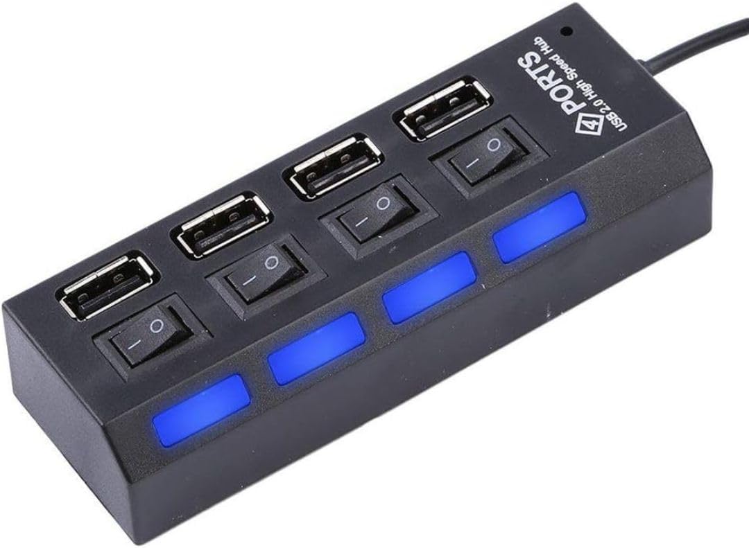 USB 2.0 Hub, Portable USB Extension Hub, Multiport USB Splitter Adapter ...
