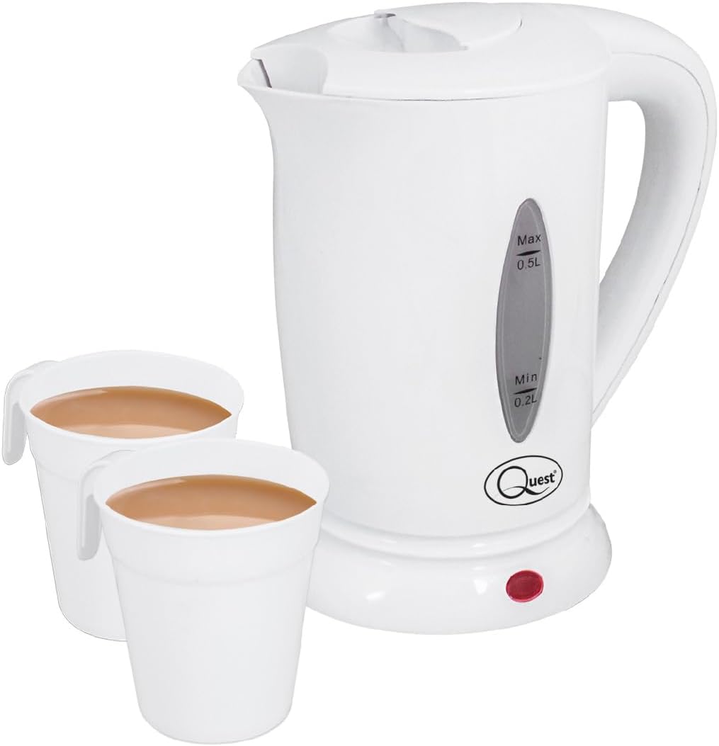 Quest White Compact Travel Kettle 0 5 Litres 600 Watt | Desertcart ...