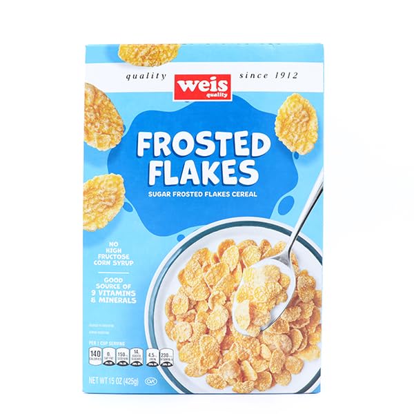 Amazon.com: Weis Quality, Cereal Frosted Flakes Sweetened Corn Cereal ...