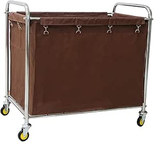 Amazon.com: FDFDF Kitchen Storage Trolley Hotel Laundry Sorter Cart on ...