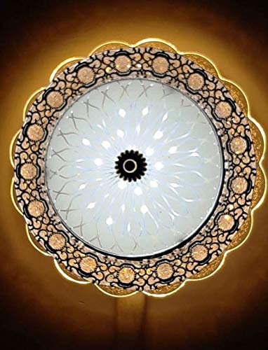 Shaan Galaxy Fancy Light Showroom Present White & Golden Wall Lamp ...