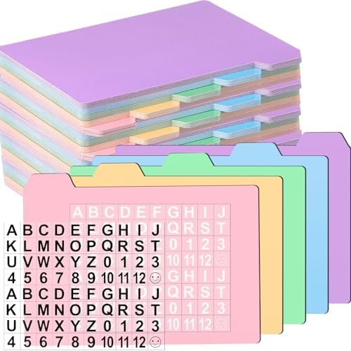 Amazon.com : Harloon 104 Pcs Index Card Guide Set Include 100 Pcs 4 x 6 ...