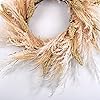 RED DECO Fall Reed Floral Welcome Wreath for Front Door - 24 inch ...