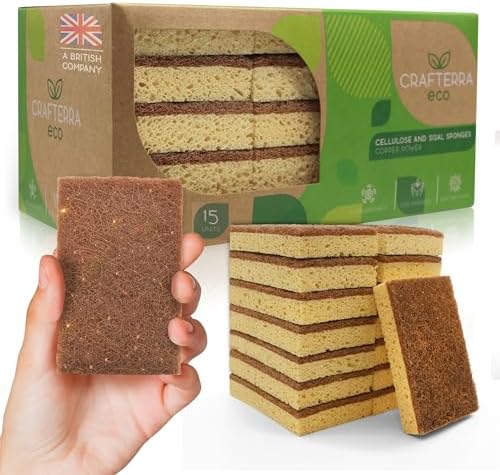 Washing up Biodegradable Dish & bathroom eco cleaning sponges. New ...