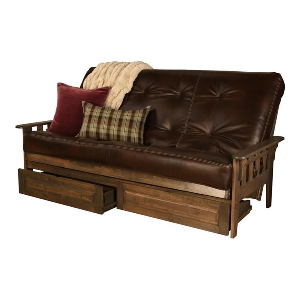 Amazon.com: Kodiak Tucson Queen Futon Frame with Storage Drawers - Wood ...