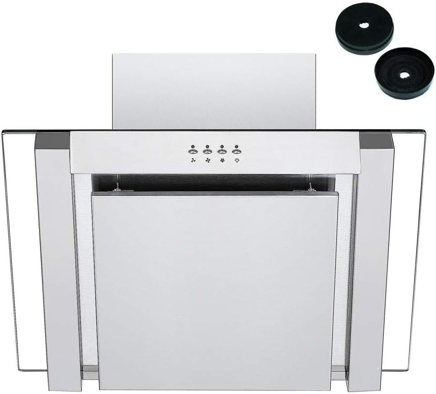 Cookology ANG605SS S/Steel 60cm Angled Extractor Fan | Carbon Filter ...