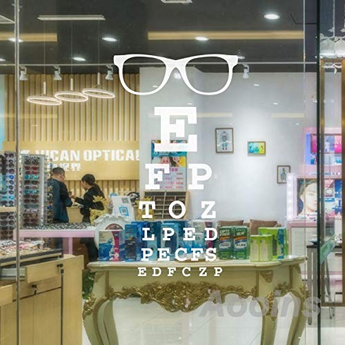 Gadgets Wrap Glasses Eye Chart Letters Art Wall Decal Eyewear Specs ...