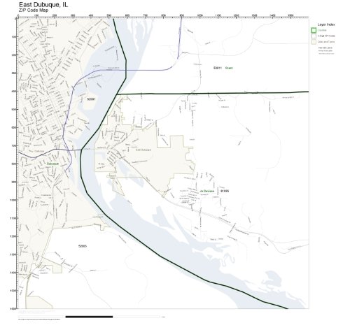 ZIP Code Wall Map of East Dubuque, IL ZIP Code Map Laminated: Amazon ...