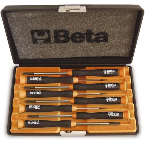 BEta 1255LP/S8 Set of 8 Micro Screwdrivers for Slotted Heads Screws ...