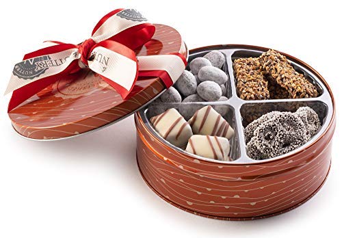 Amazon.com : The Nuttery Gourmet Chocolate 4 Sectional Gift Tin for Any ...