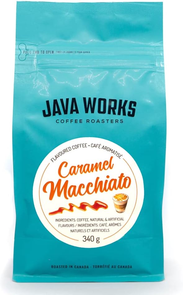 Java Works Coffee Caramel Macchiato Flavoured Coffee, 12 Ounces ...