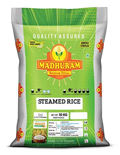 MADHURAM Steam Rice - Half Boiled Rice - 10 kg : Amazon.in: Home & Kitchen