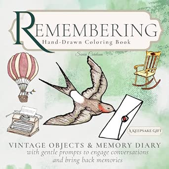 Amazon.com: Remembering: Hand-Drawn Vintage Coloring Book and Memory ...