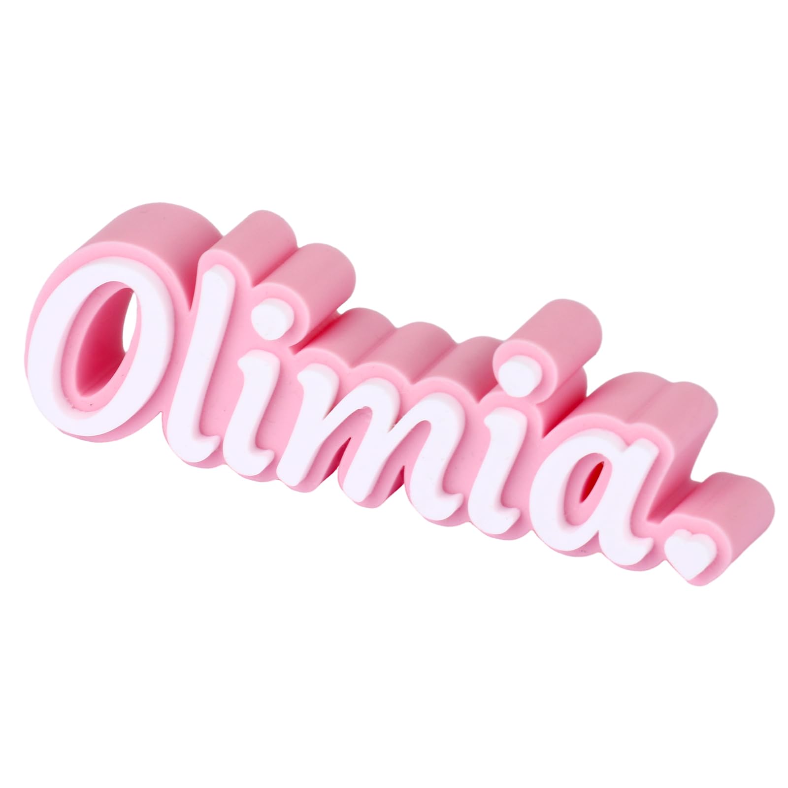 Amazon.com: Bnesi Personalized Pink Nameplate Custom 3D Printed ...