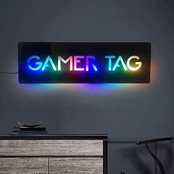 Amazon.com: LED Game Neon Sign Personalized Gamer Metal Sign Wall Art ...