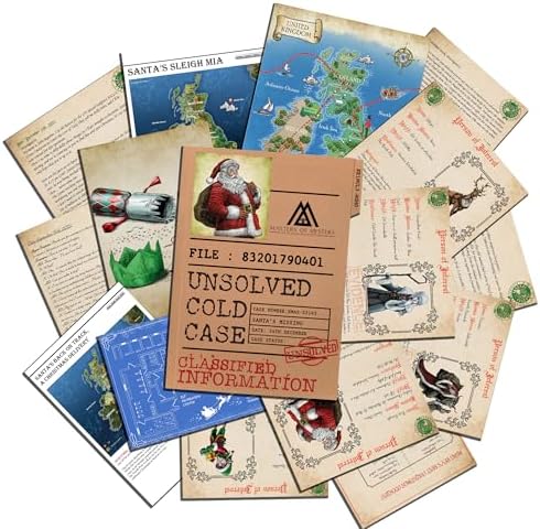 Amazon.com: Masters of Mystery Unsolved Christmas Cold Case File Game ...