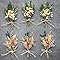 Amazon.com: Miniature Dried Flower Bouquet (Pack of 6), Small Dried ...