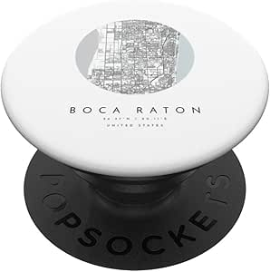 Amazon.com: Boca Raton Florida FL Coordinates map hometown PopSockets ...
